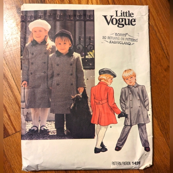 Vogue | Other | Vintage Little Vogue Childrens Coat Pattern | Poshmark
